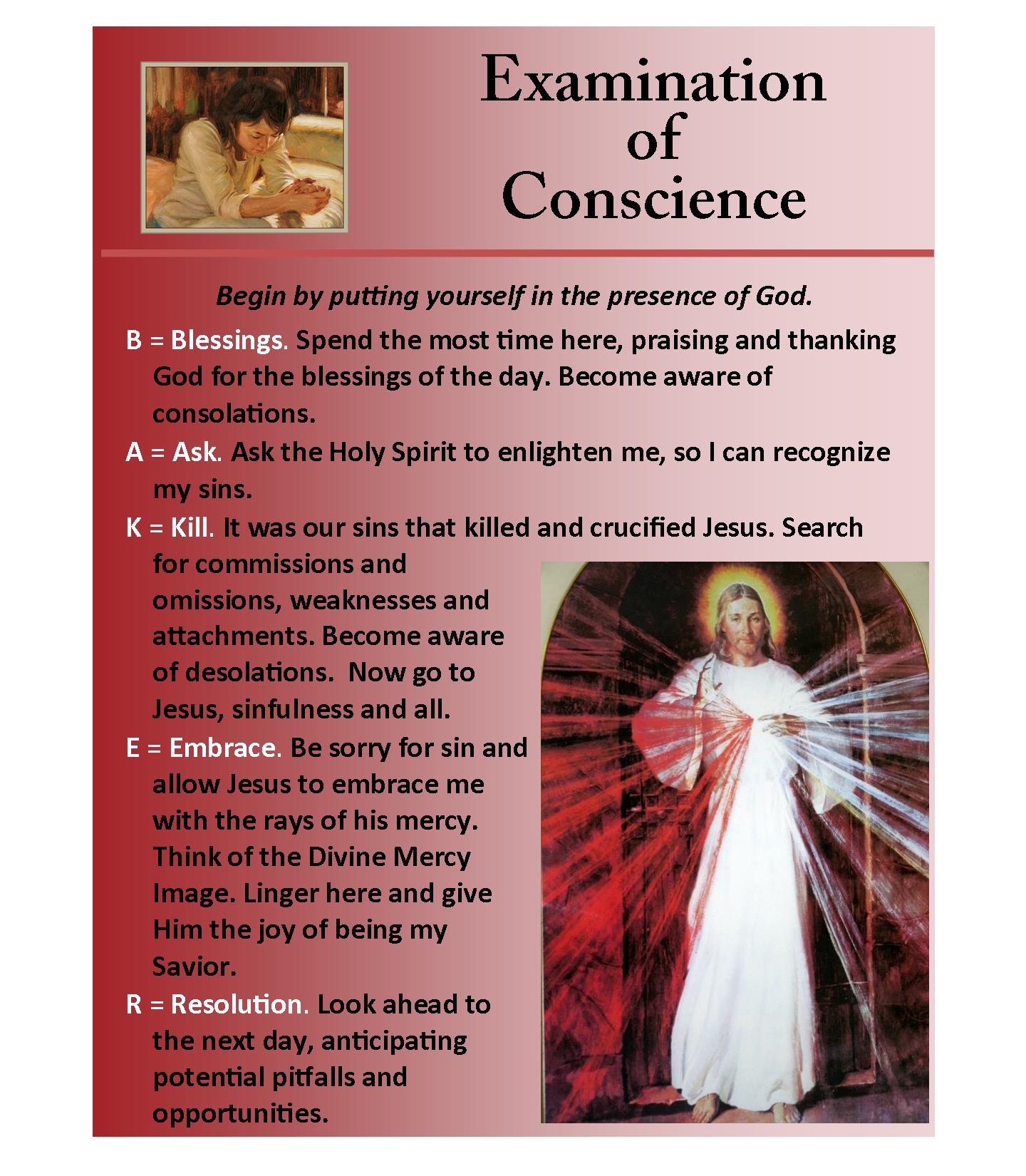 Examination of Conscience | Walking With Jesus, Hearts Ablaze!